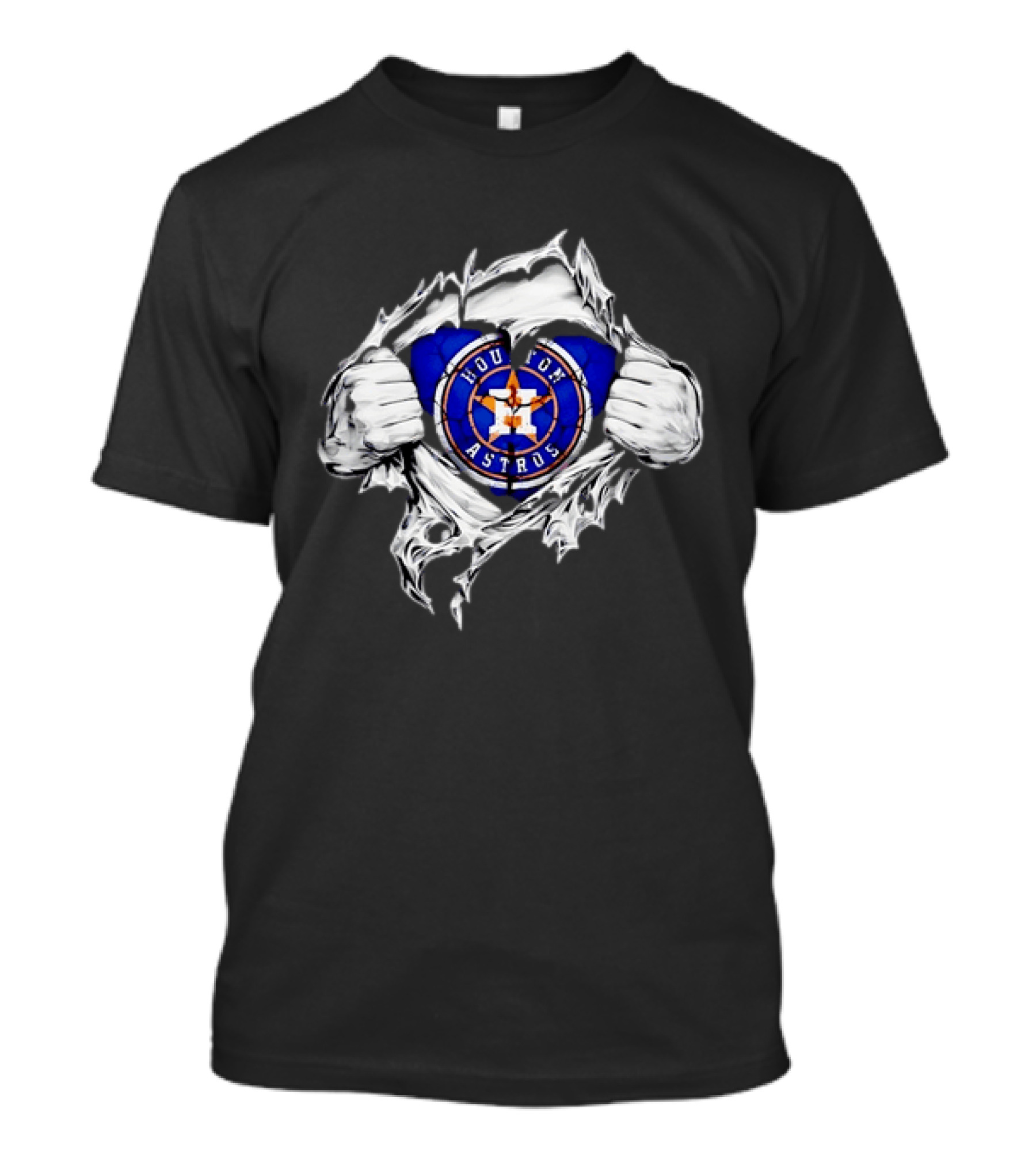 Houston Astros Ripped Skin MLB Baseball Hidden T-Shirt