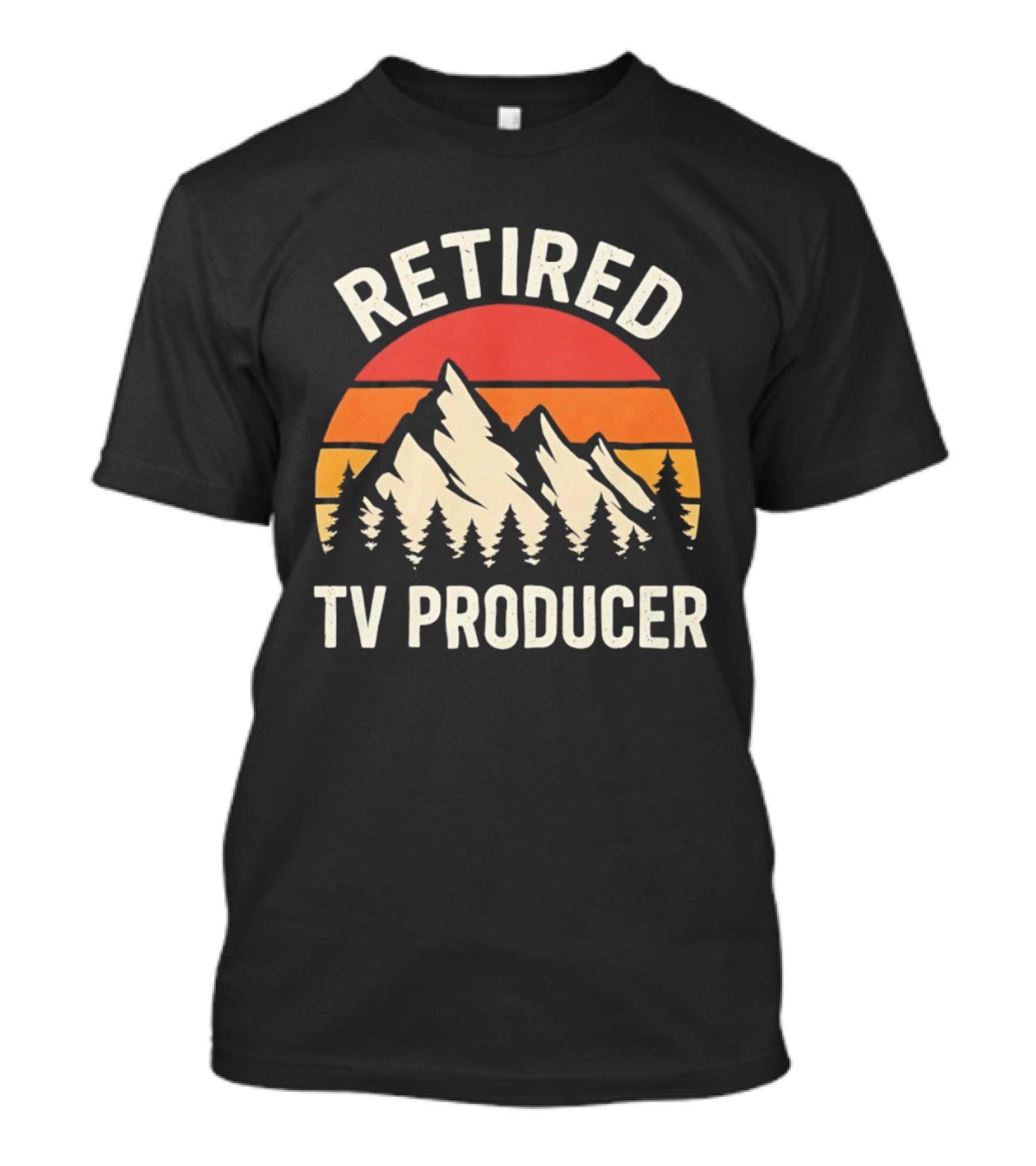 Retired TV Producer Mountain Sunset T-Shirt