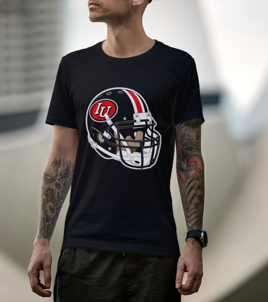 Indiana Hoosiers IU Football Helmet T-Shirt