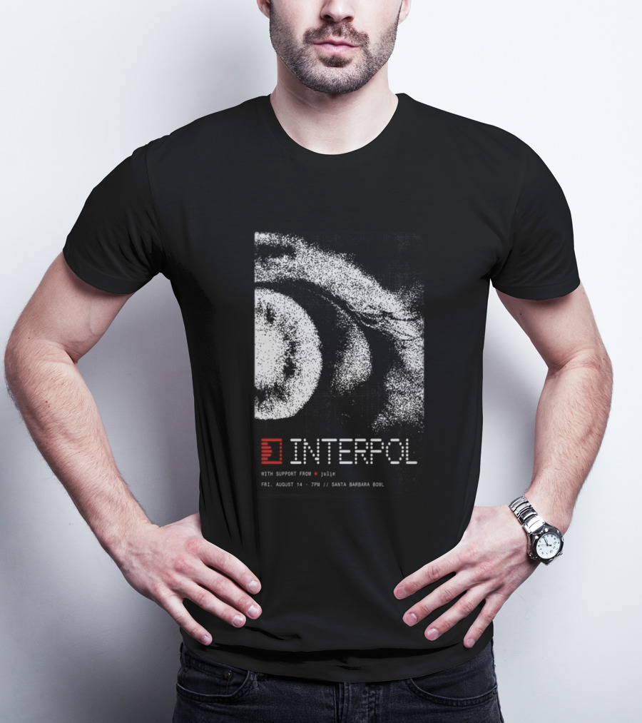 Interpol Santa Barbara Bowl Event August 14 7PM With Julje T-Shirt
