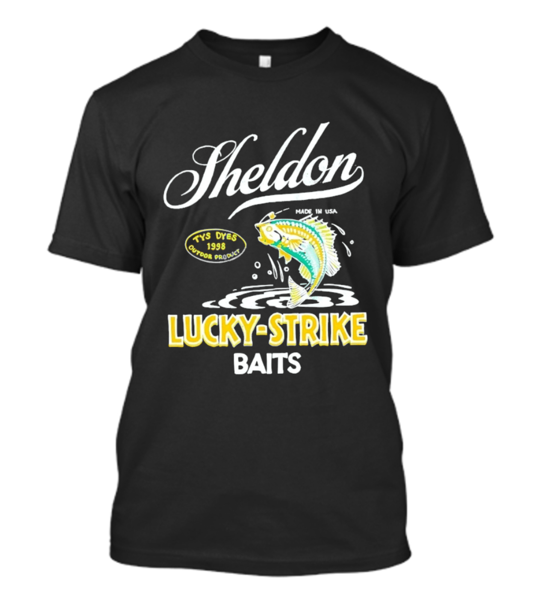 Sheldon Lucky Strike Baits Vintage 1998 Tys Dyes Outdoor Gear T-Shirt