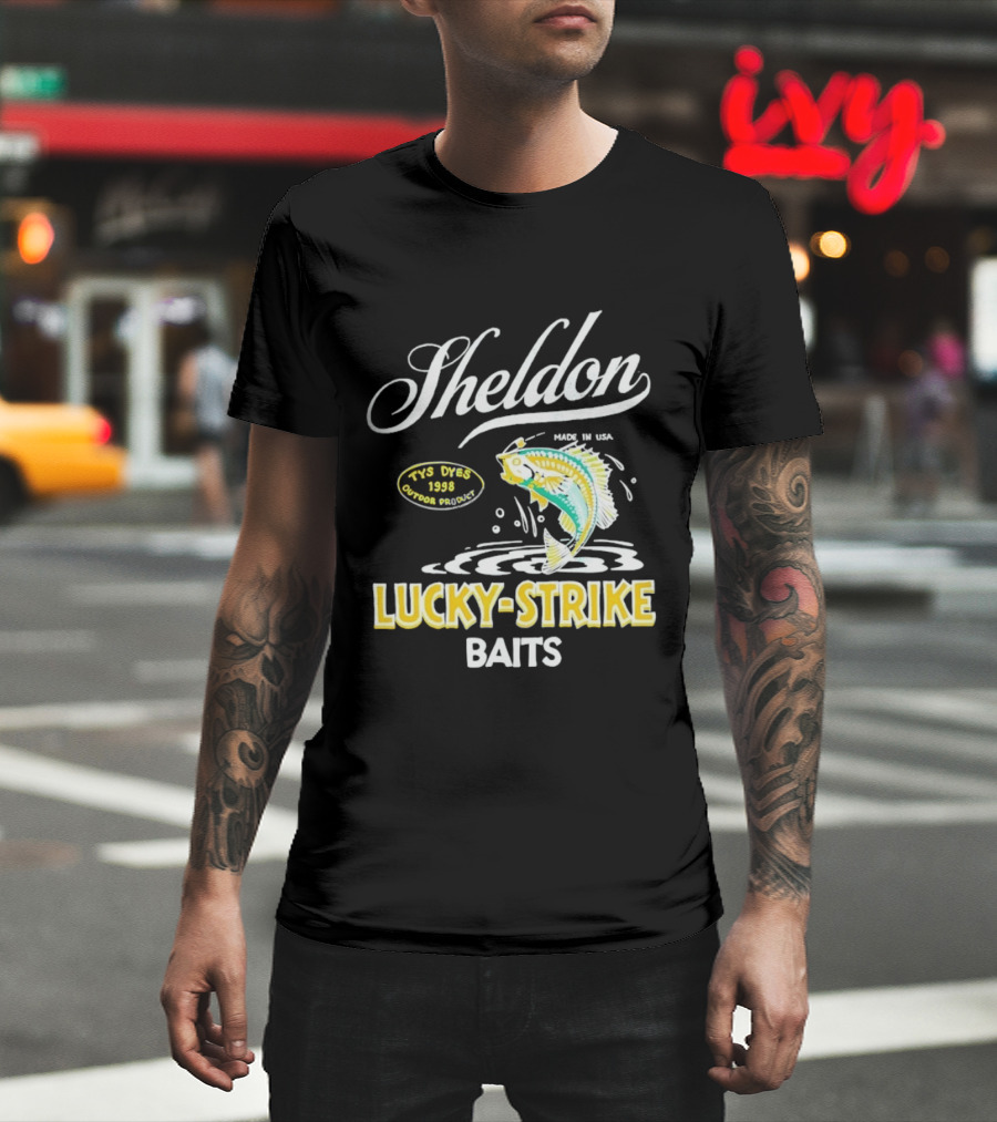 Sheldon Lucky Strike Baits Vintage 1998 Tys Dyes Outdoor Gear T-Shirt