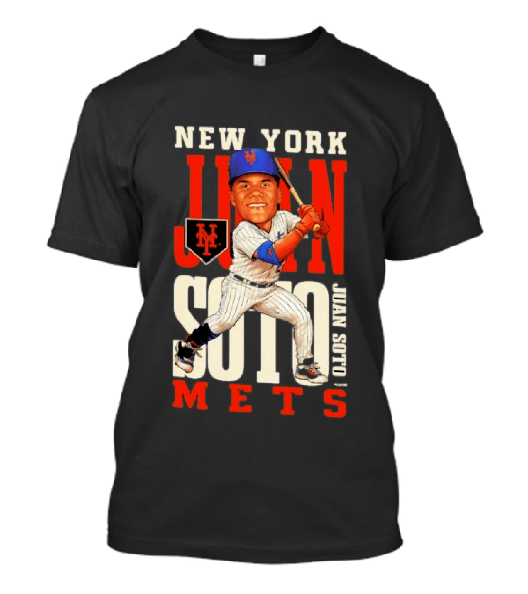New York Mets Juan Soto Caricature MLB Baseball T-Shirt