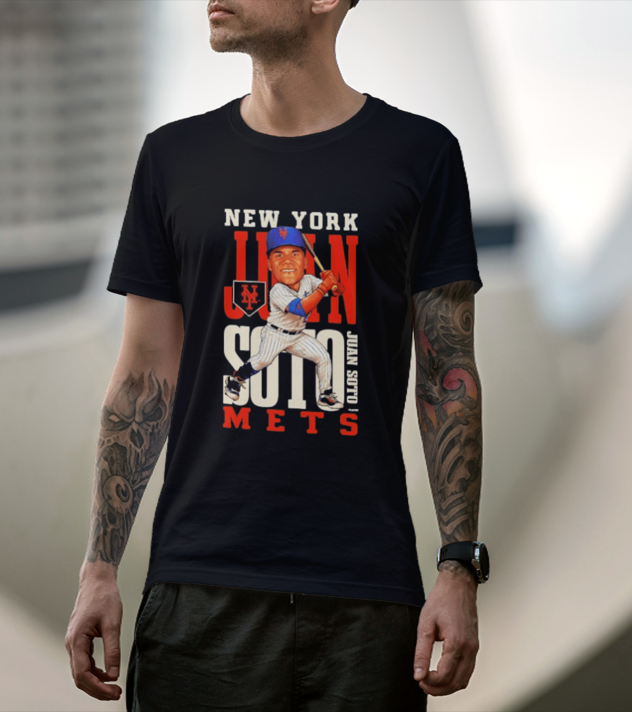 New York Mets Juan Soto Caricature MLB Baseball T-Shirt