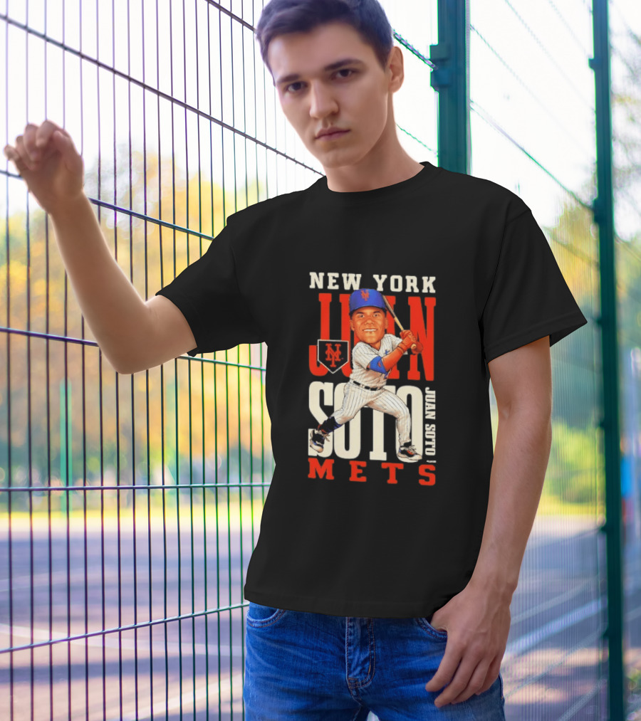 New York Mets Juan Soto Caricature MLB Baseball T-Shirt