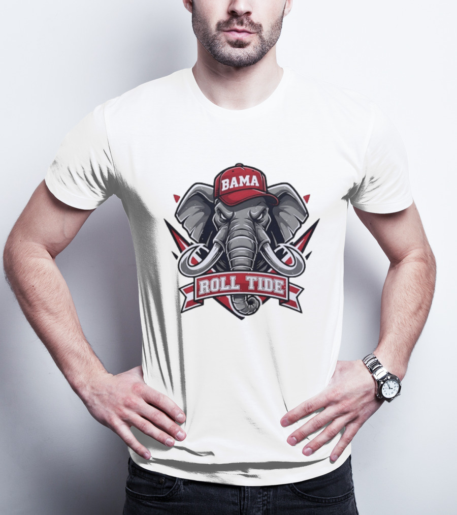 Bama Roll Tide Elephant Alabama Crimson Tide Fan T-Shirt