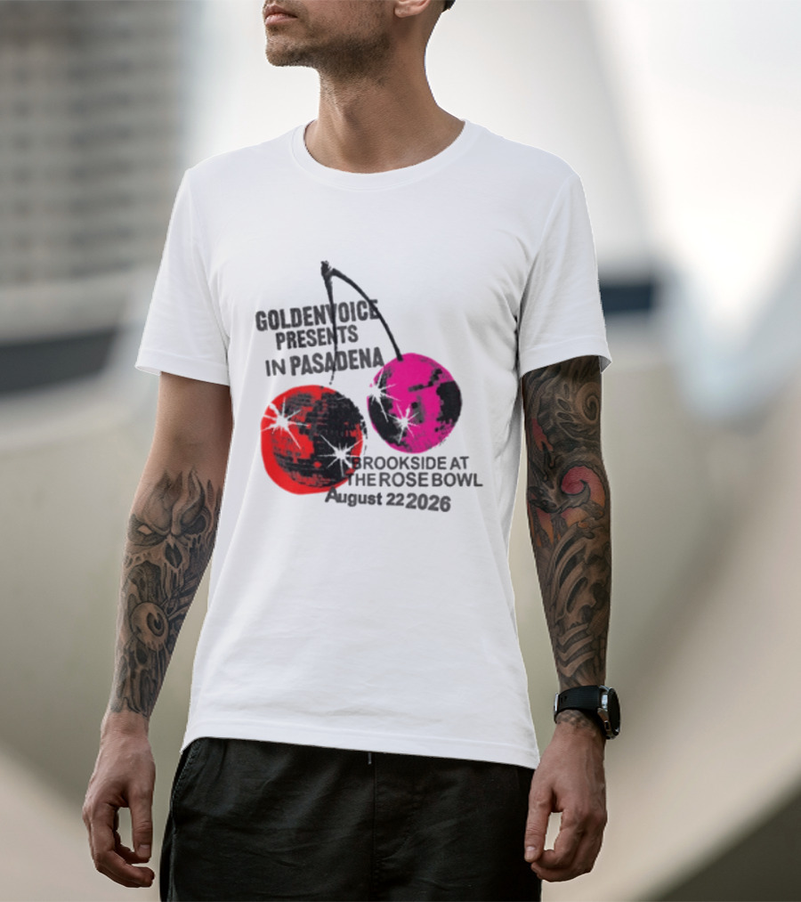 Goldenvoice Presents Pasadena Brookside At The Rose Bowl August 22 2026 Disco Cherry Baby T-Shirt