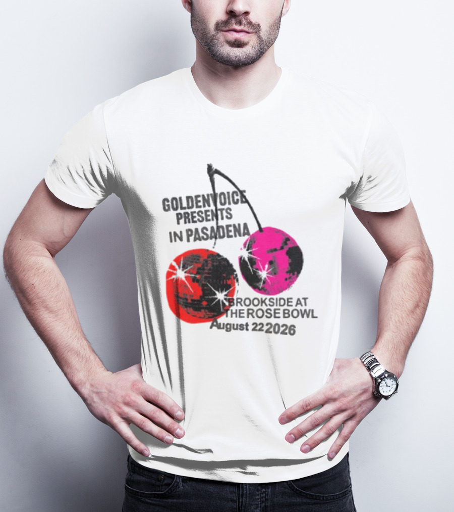 Goldenvoice Presents Pasadena Brookside At The Rose Bowl August 22 2026 Disco Cherry Baby T-Shirt