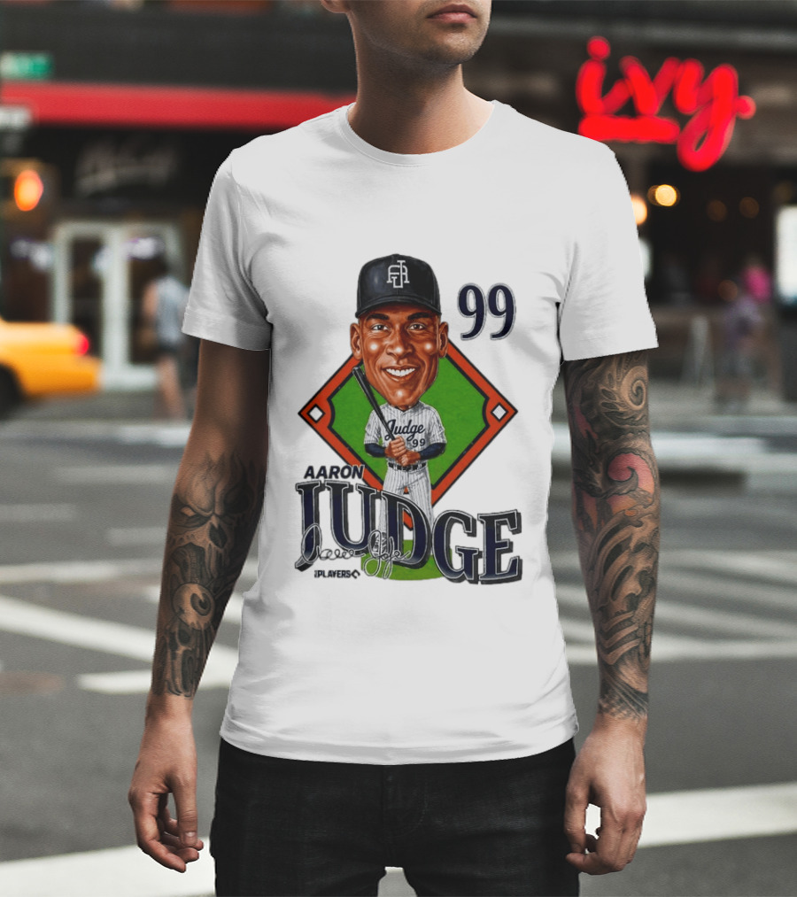 Aaron Judge New York Yankees Player 99 Caricature T-Shirt