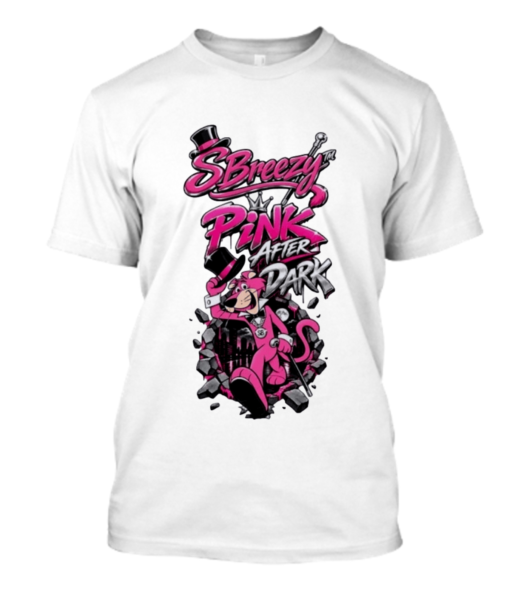 SBreezy Pink After Dark Cartoon T-Shirt