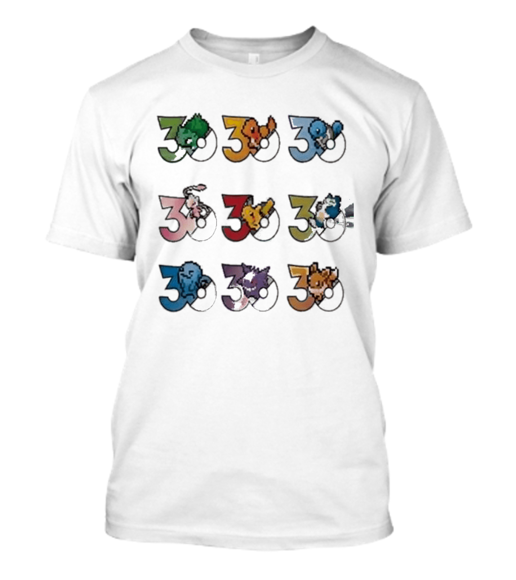 Uniqlo Pokemon Pixel 8 Bit 30th Anniversary T-Shirt