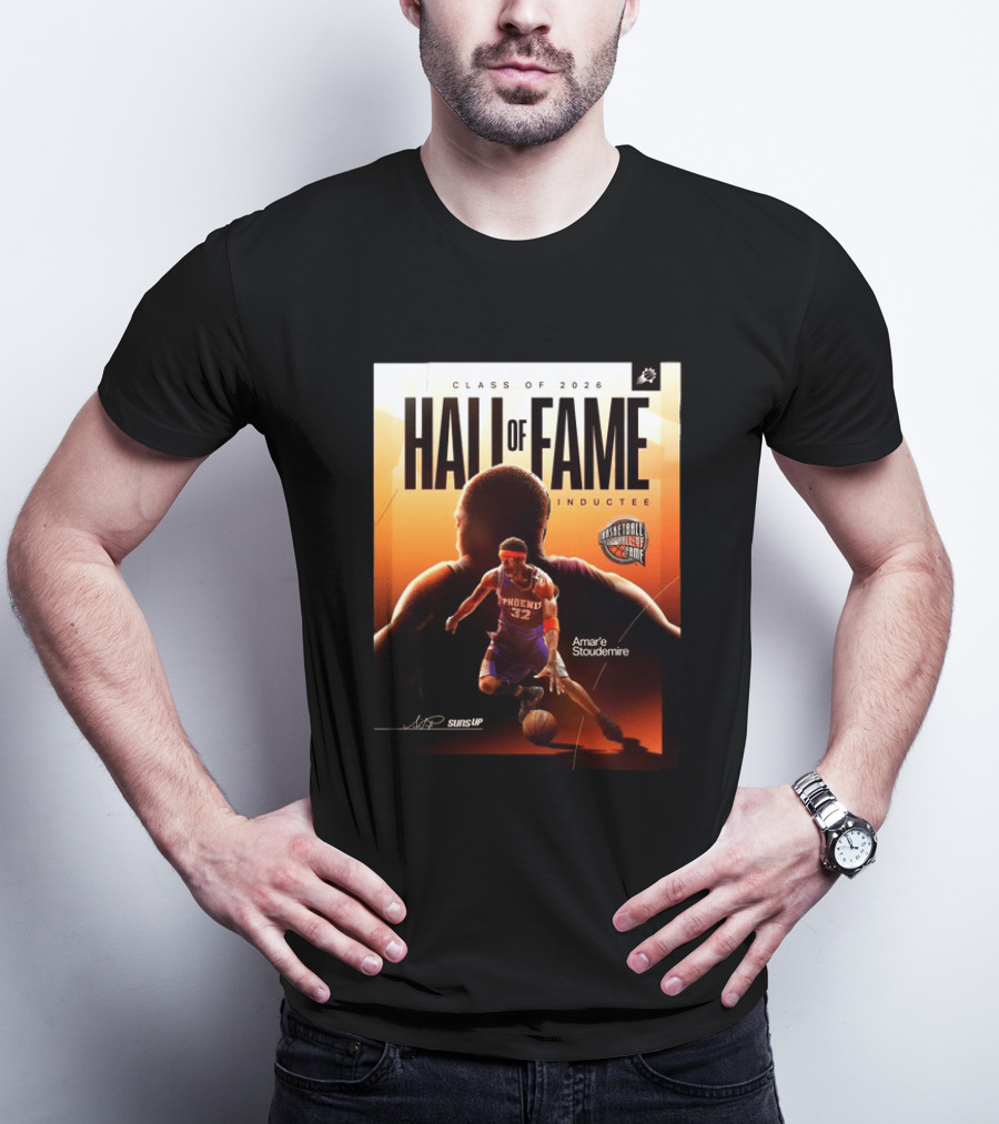 Class Of 2026 Hall Of Fame Inductee Amar'e Stoudemire Phoenix Suns Basketball T-Shirt