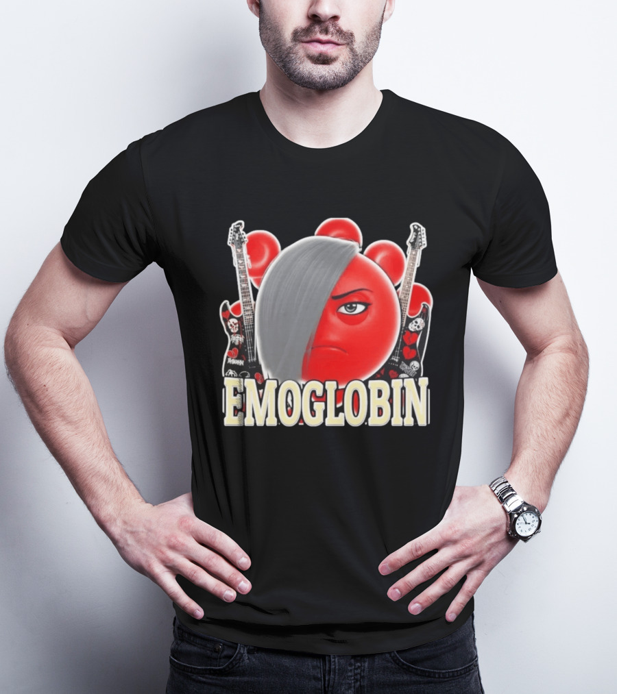EMOGLOBIN Goblin Emoji With Emo Guitar T-Shirt
