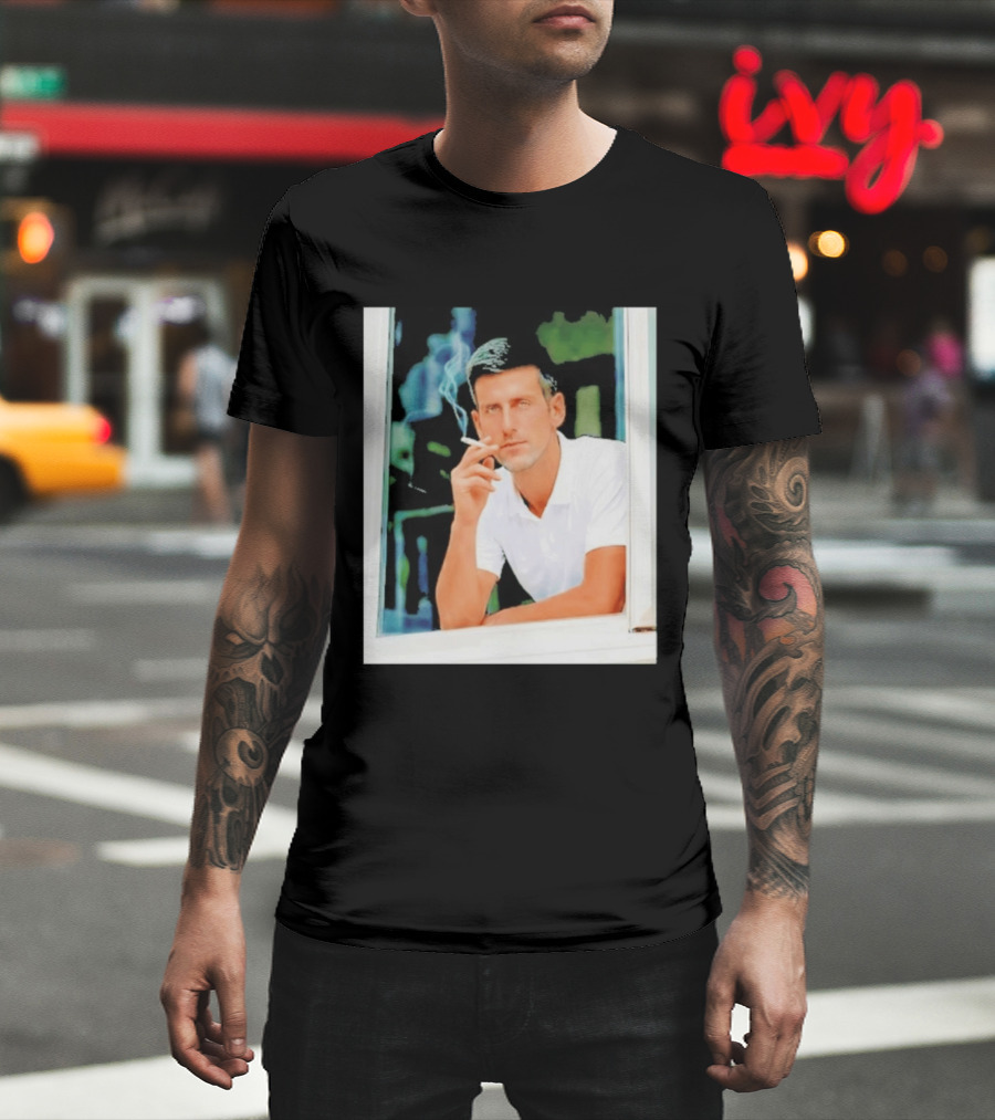 Novak Djokovic Smoking Tennis ATP Champion T-Shirt