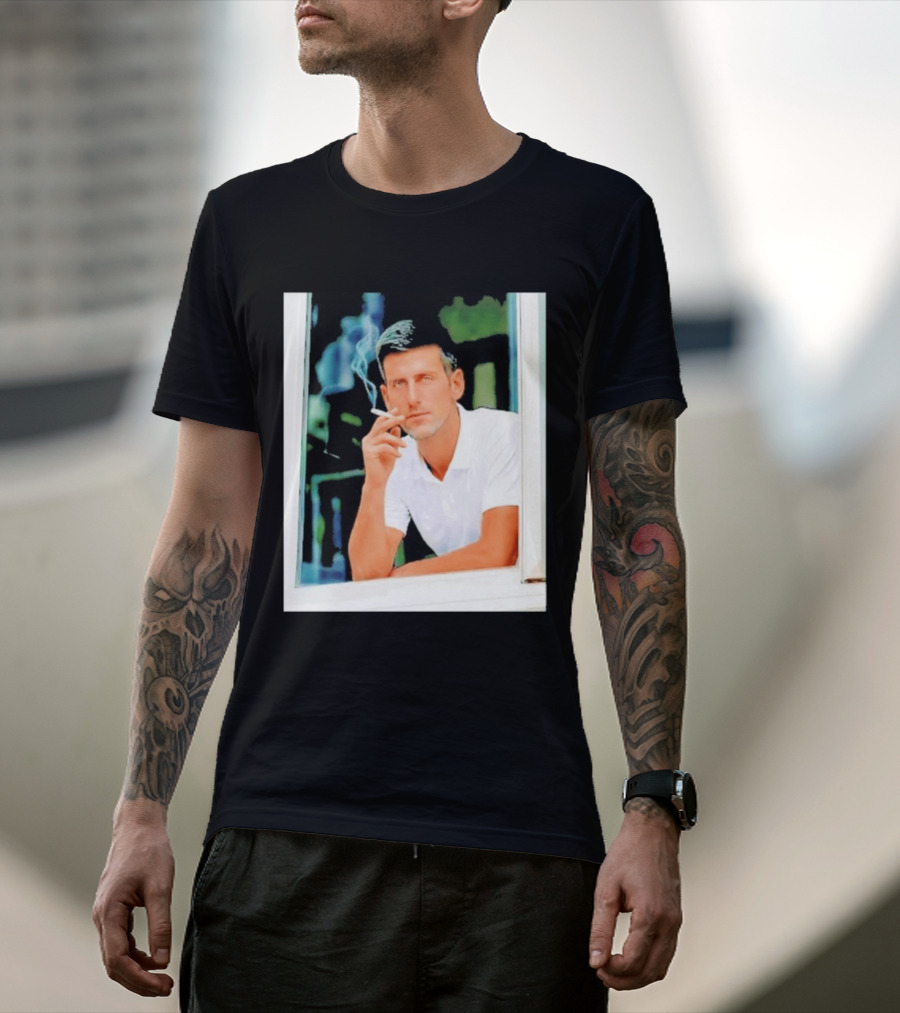 Novak Djokovic Smoking Tennis ATP Champion T-Shirt