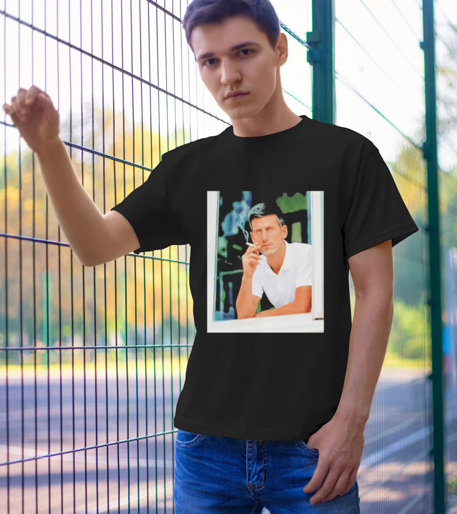 Novak Djokovic Smoking Tennis ATP Champion T-Shirt