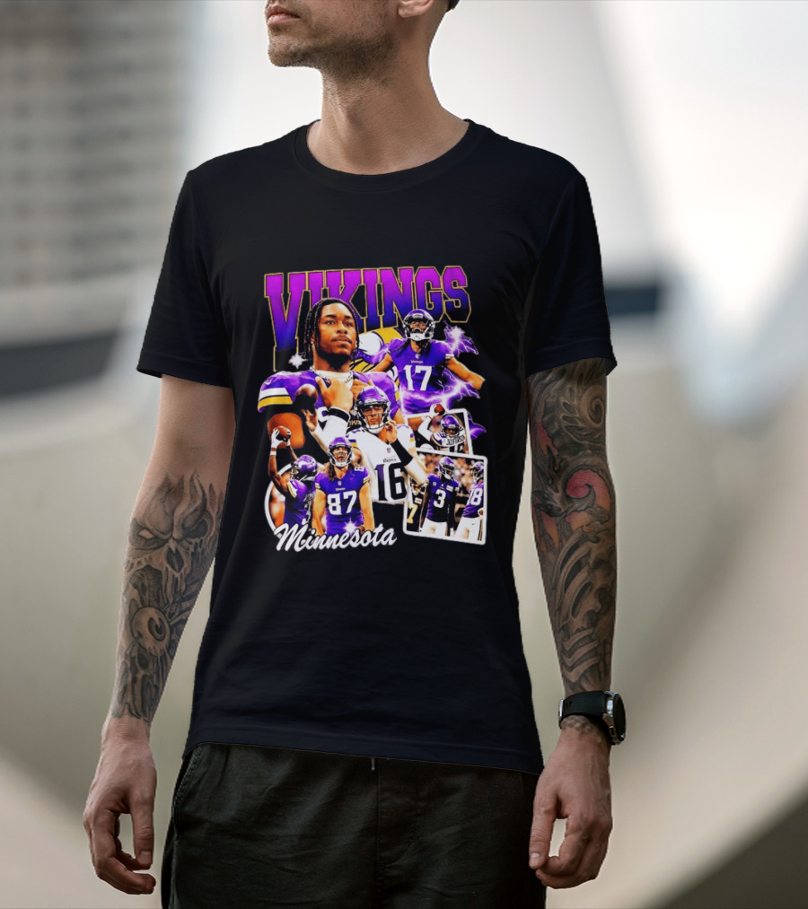 Fanatics Minnesota Vikings Notorious Justin Jefferson 87 83 16 17 Football T-Shirt