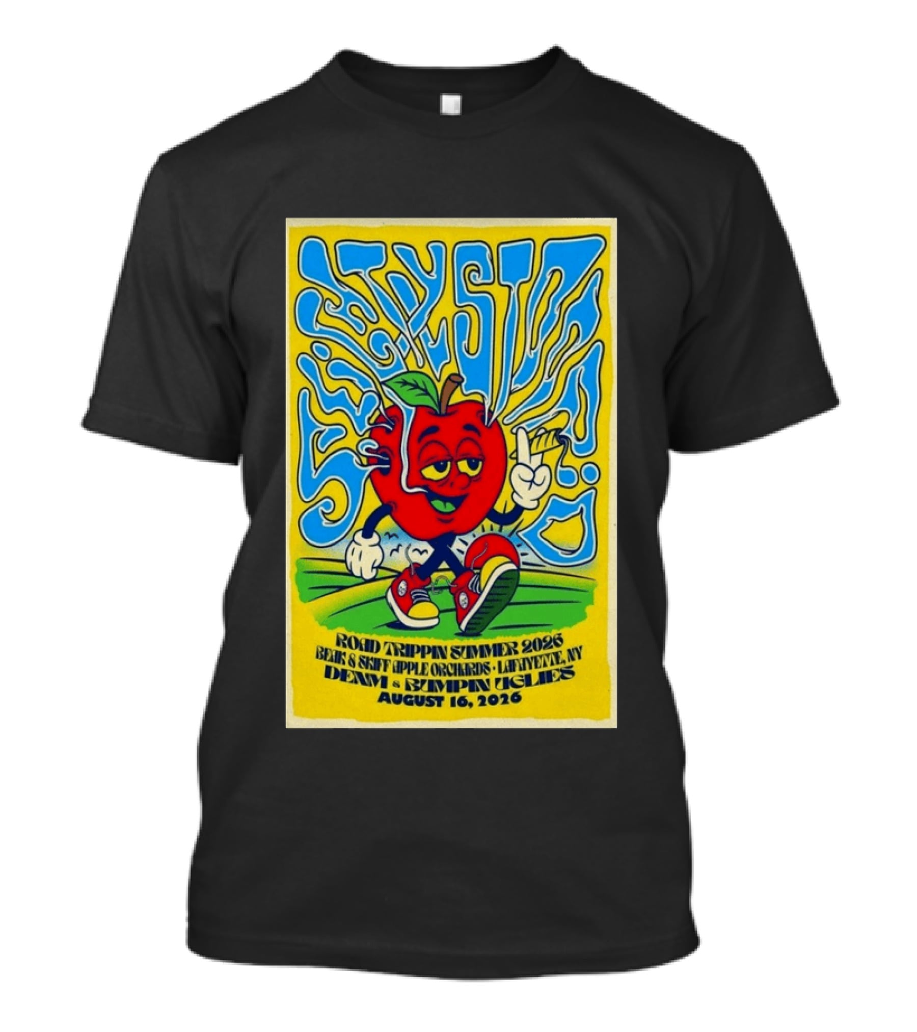 Slightly Stoopid Road Trippin Summer 2026 Apple Orchards LaFayette NY August 16 Dem Apples Bumpin Uglies T-Shirt