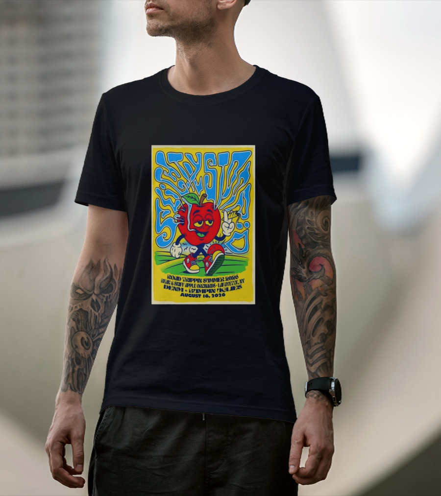 Slightly Stoopid Road Trippin Summer 2026 Apple Orchards LaFayette NY August 16 Dem Apples Bumpin Uglies T-Shirt