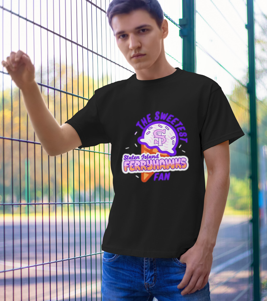 Staten Island Ferryhawks The Sweetest Fan Ice Cream Cone T-Shirt