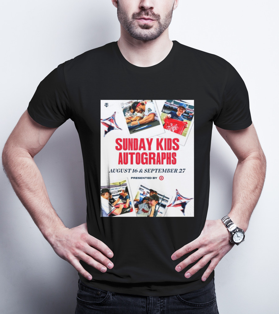 Sunday Kids Autographs August 16 & September 27 Presented By Target Twins Event T-Shirt