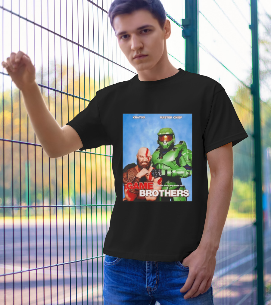 Kratos Master Chief Game Brothers Did You Touch Their Blade Sets T-Shirt