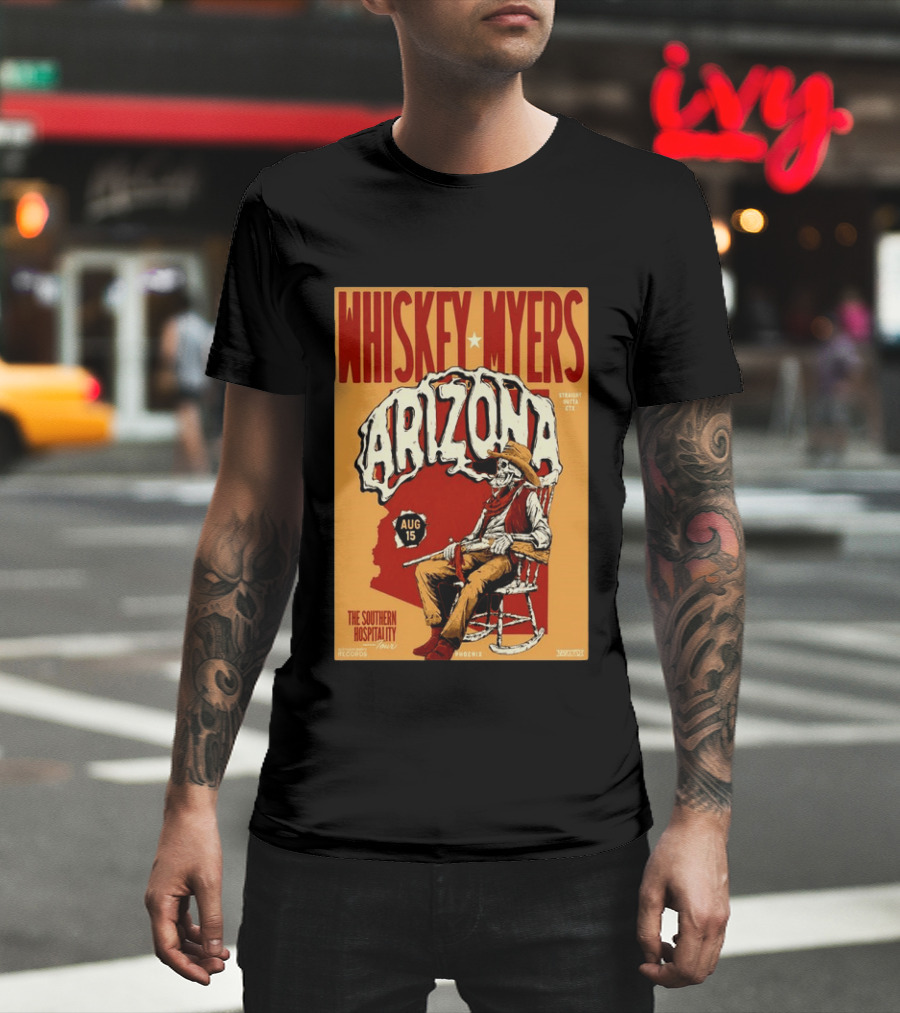 Whiskey Myers Arizona Aug 15 The Southern Hospitality Tour Phoenix 2026 T-Shirt