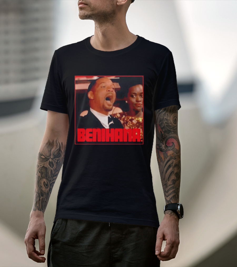 Benihana Will Smith Oscar 2022 Reaction Image T-Shirt