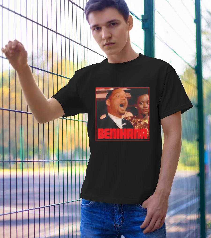 Benihana Will Smith Oscar 2022 Reaction Image T-Shirt