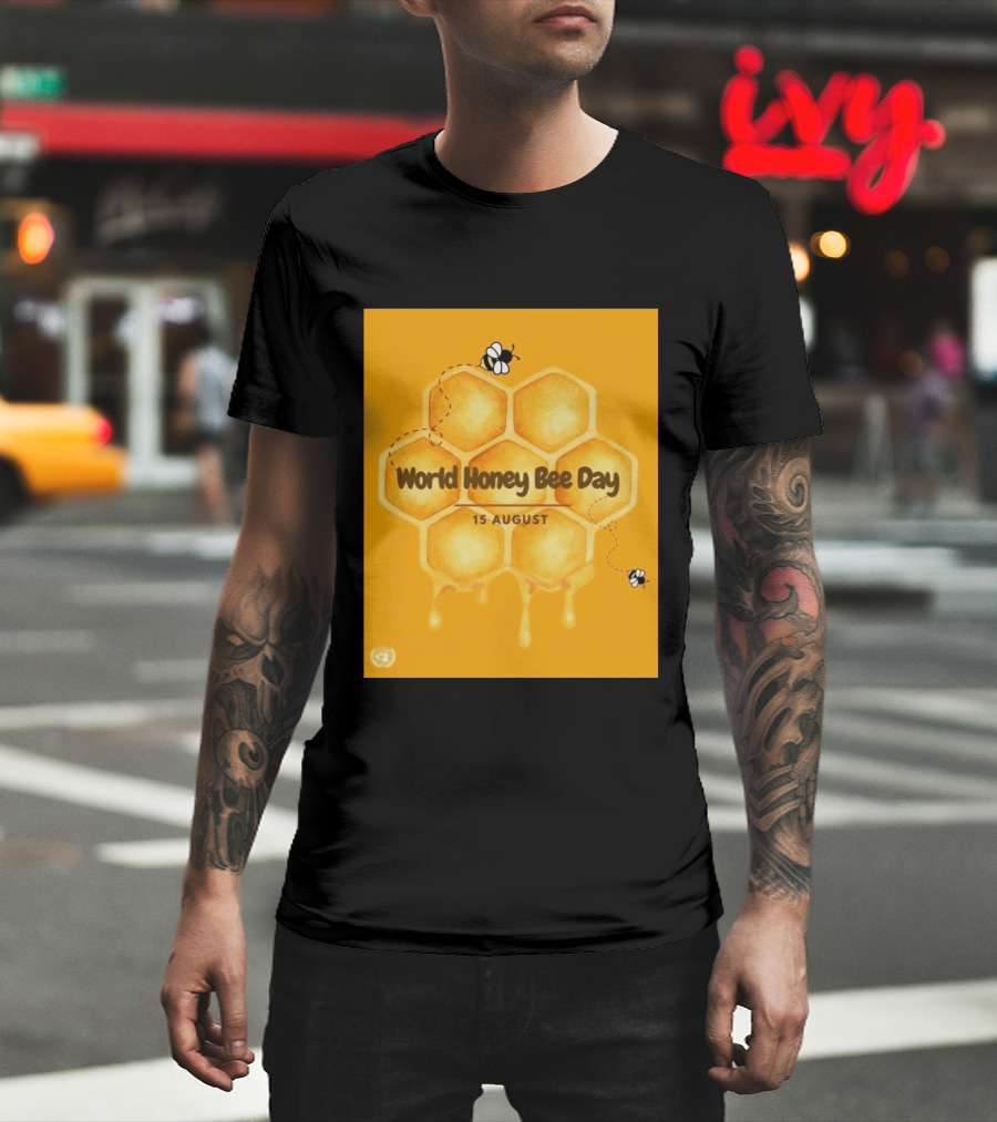 World Honey Bee Day 15 August Honeycomb T-Shirt