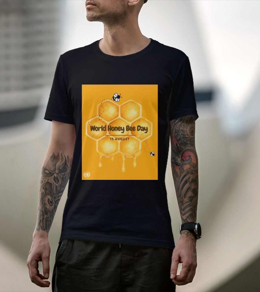 World Honey Bee Day 15 August Honeycomb T-Shirt