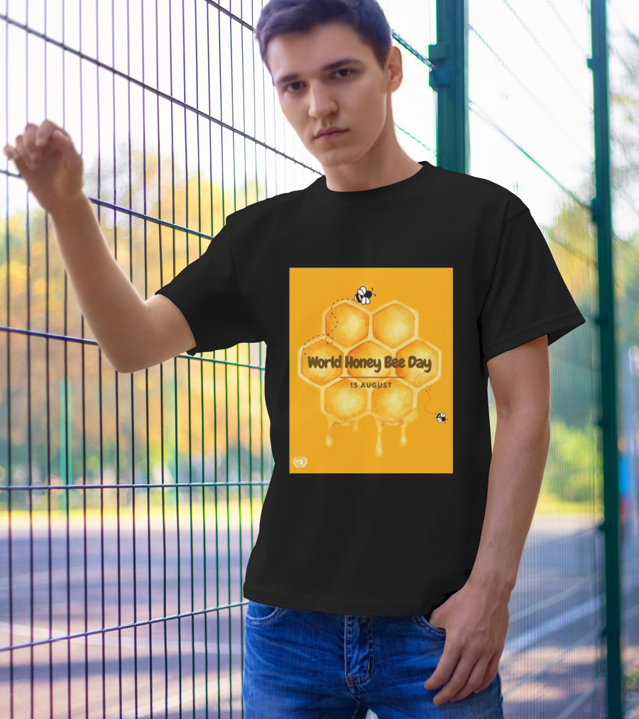 World Honey Bee Day 15 August Honeycomb T-Shirt