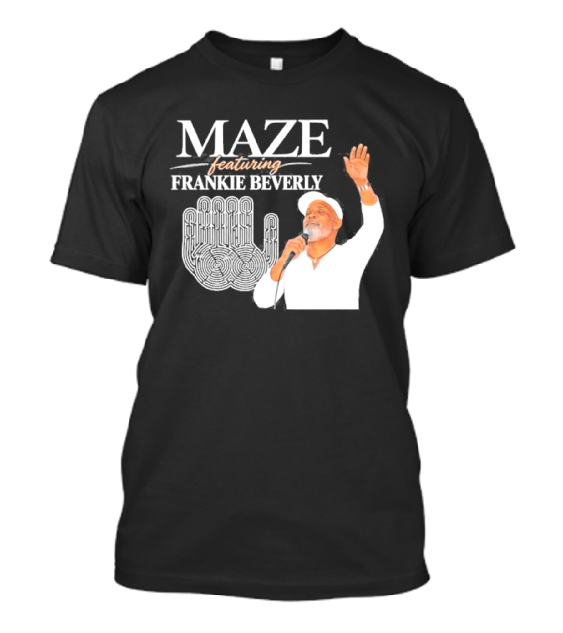 Maze Featuring Frankie Beverly White Outfit Microphone Performance Iconic Image T-Shirt