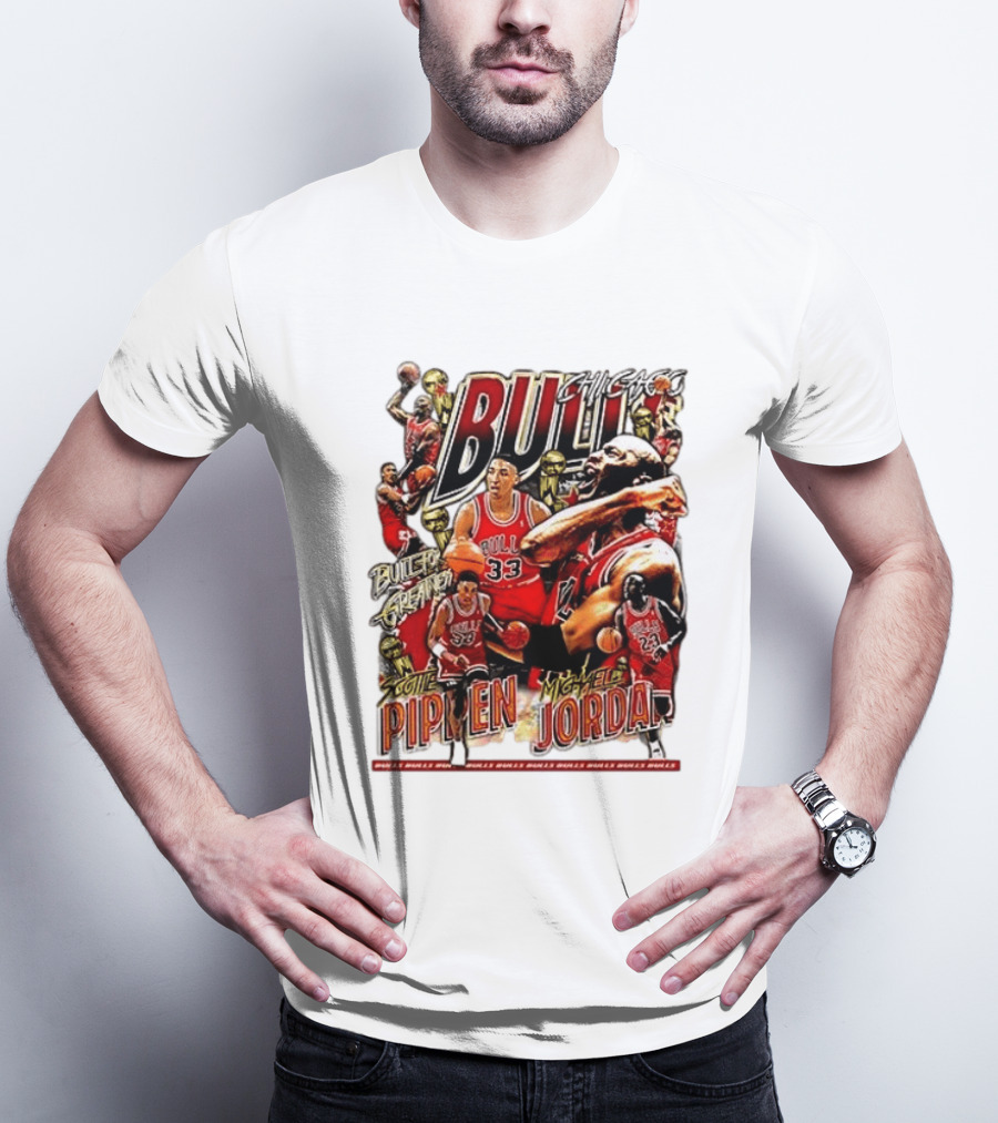Chicago Bull Machael Jordan X Scotie Pippen Build For Greatness T-Shirt