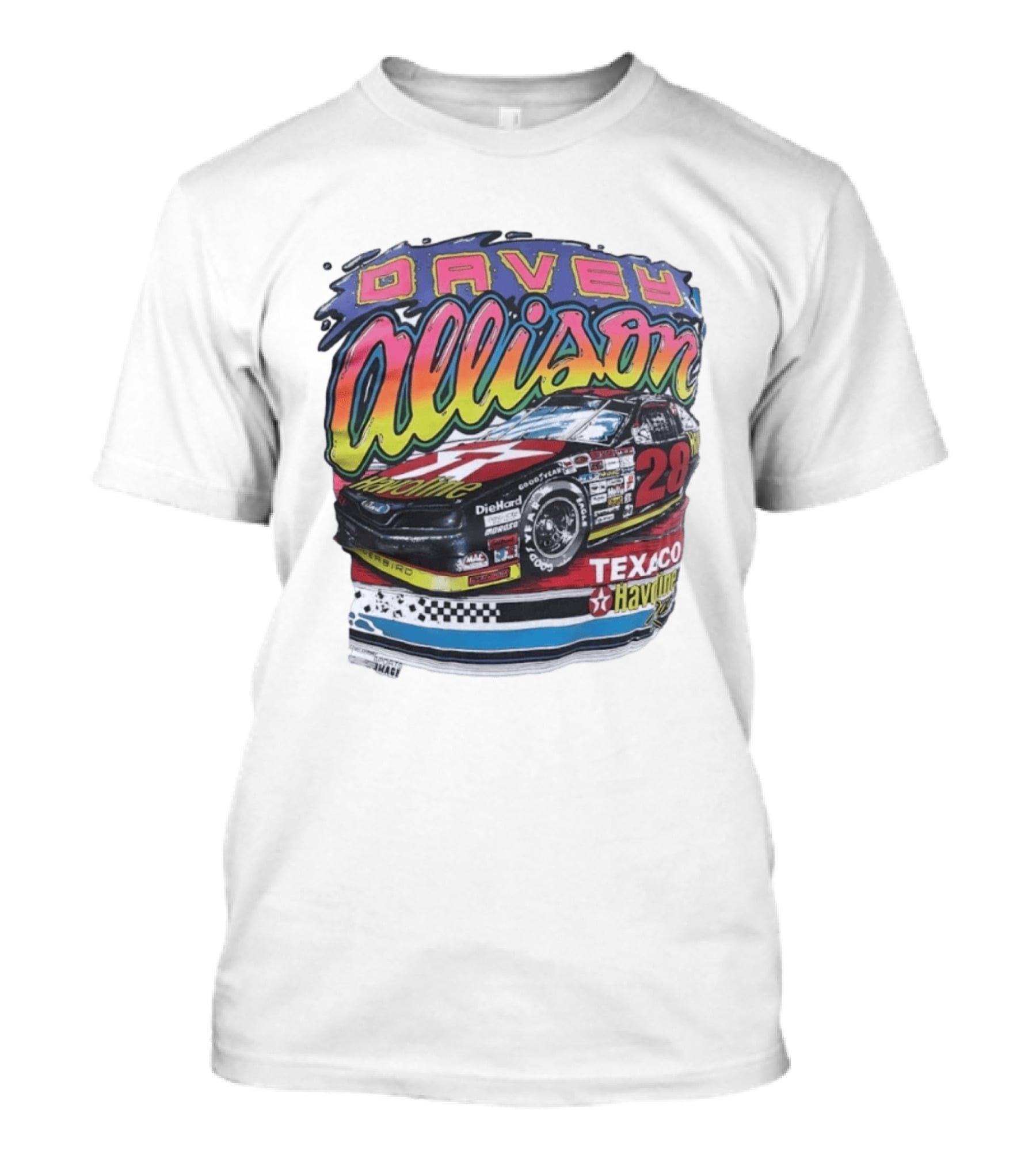 Davey Allison 28 Texaco Havoline Racing Ford Thunderbird T-Shirt
