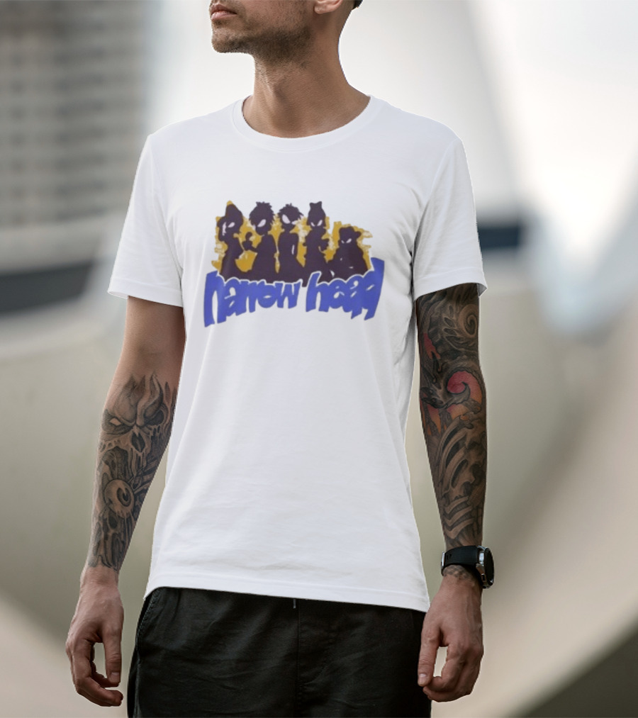 Narrow Head Silhouette Alien Characters T-Shirt