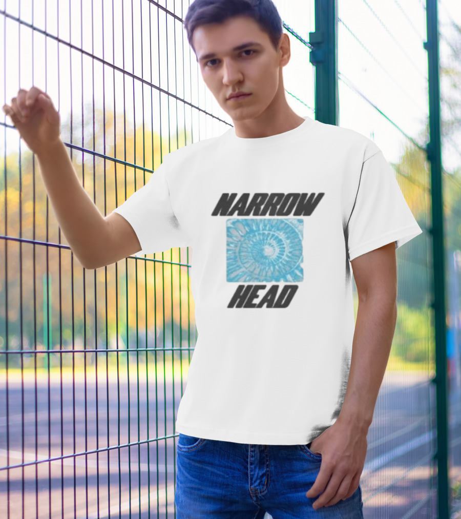 Narrow Head Blue Spiral Shell Tie Dye T-Shirt