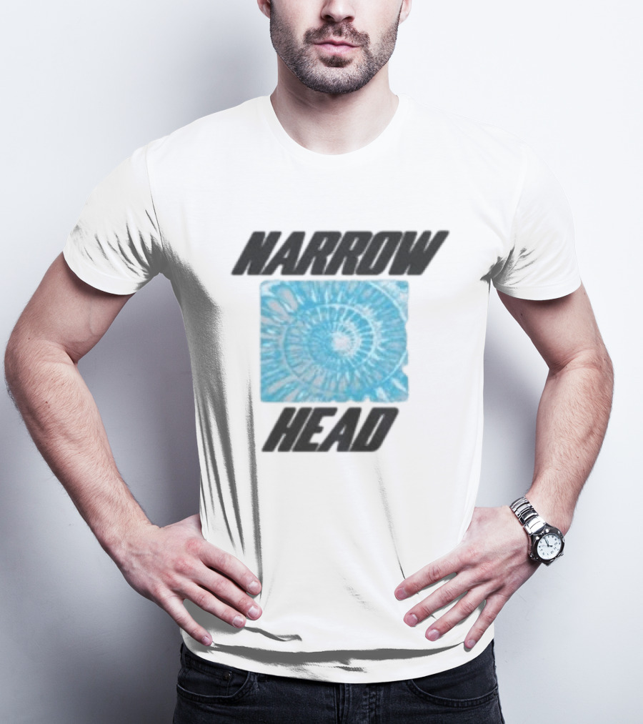 Narrow Head Blue Spiral Shell Tie Dye T-Shirt