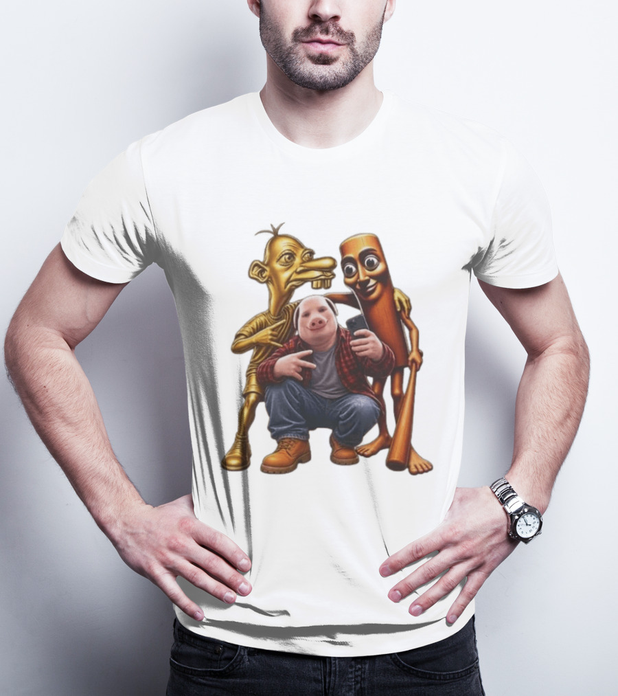 Neegy John Pork Tung Tung Tung Sahur Meme Characters T-Shirt