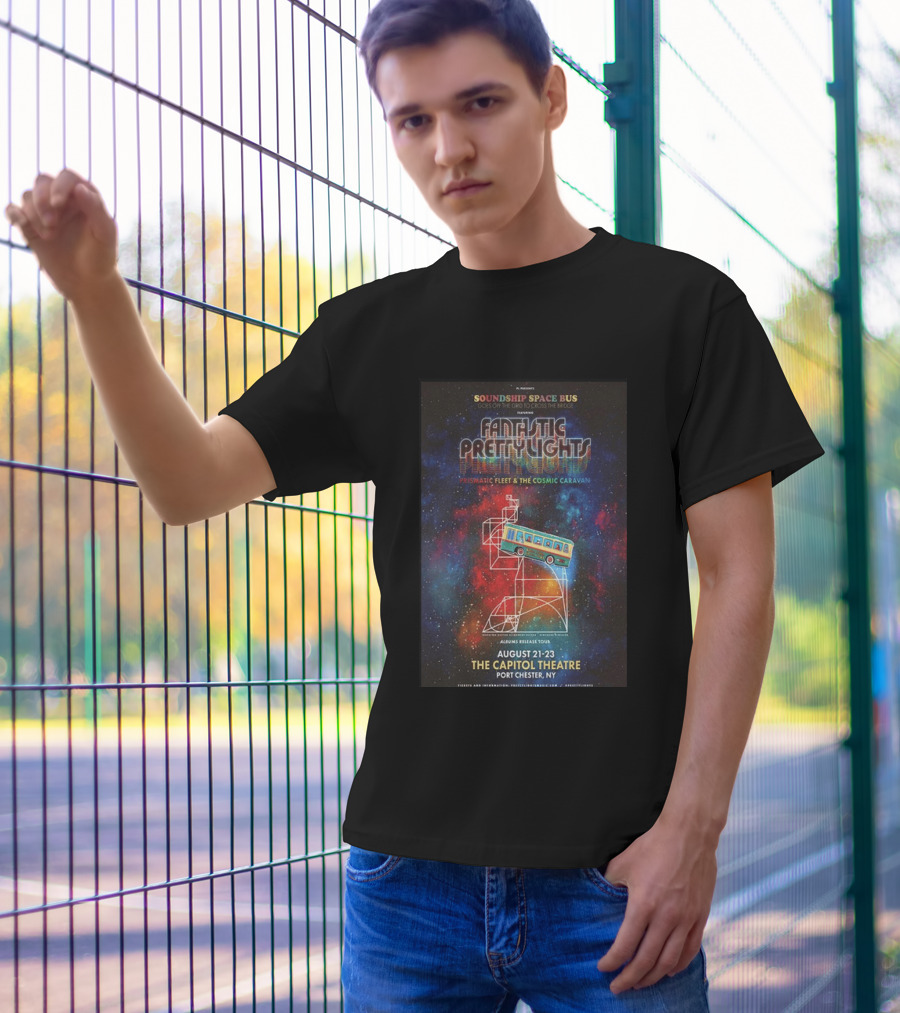 ML Soundship Space Bus Fantastic Pretty Lights Prismatic Fleet Cosmic Caravan Albums Release Tour August 21 23 The Capitol Theatre Port Chester NY T-Shirt