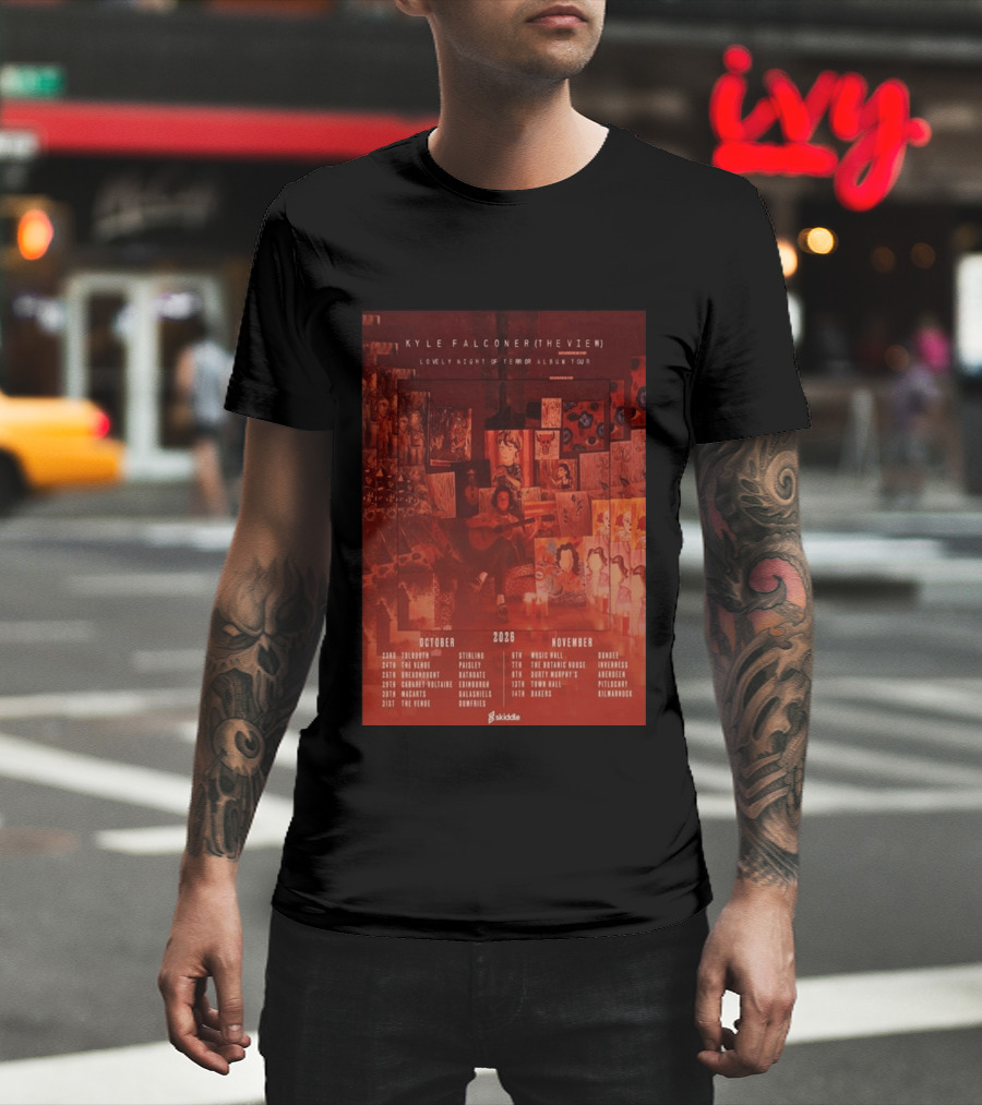 Kyle Falconer The View Lovely Night Of Terror Album Tour 2026 October November Scotland Dates T-Shirt
