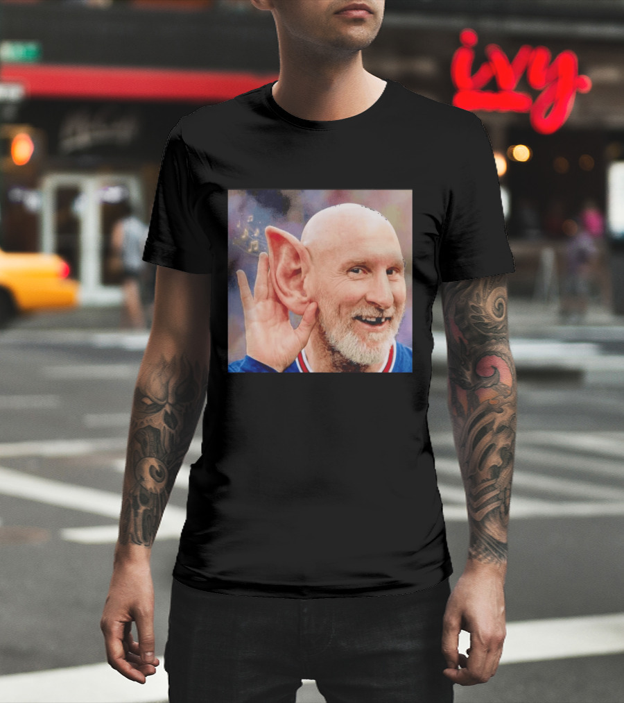 Lionel Messi Elf Meme Pessi Big Ear Music Notes Bald Man T-Shirt