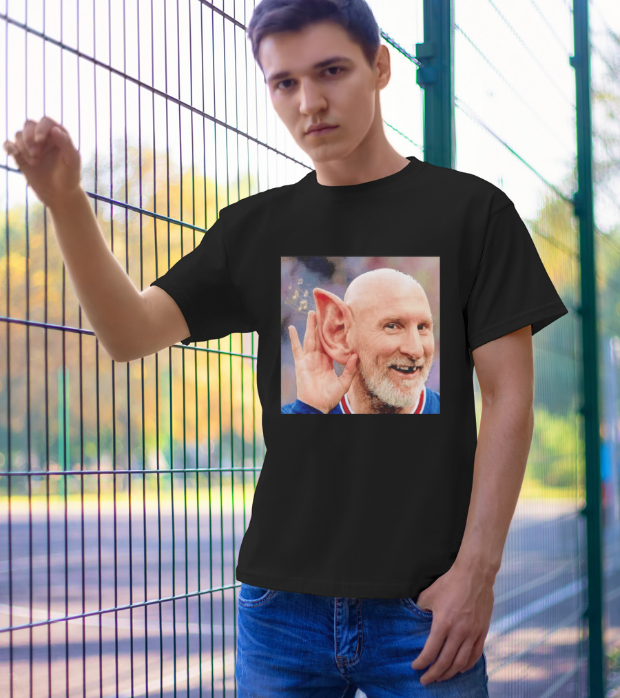 Lionel Messi Elf Meme Pessi Big Ear Music Notes Bald Man T-Shirt