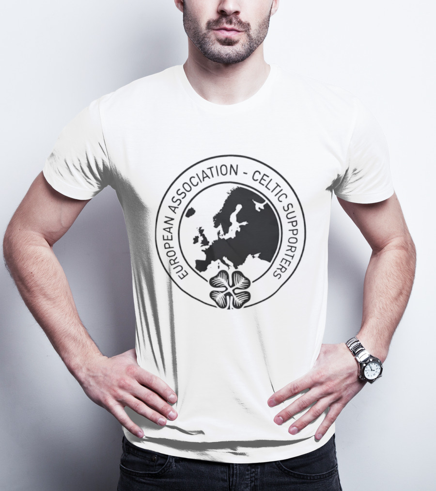 European Association Celtic Supporters Football Fans Map T-Shirt