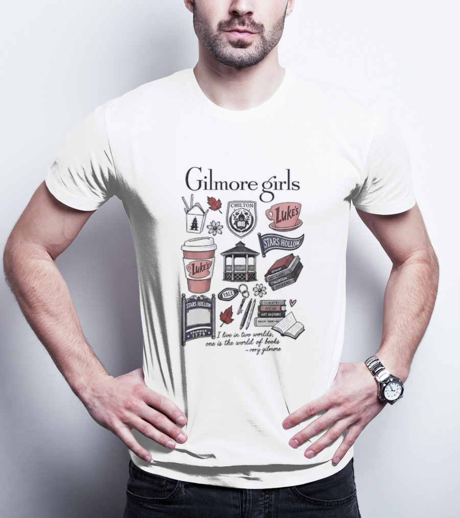 Gilmore Girls Chilton Luke's Stars Hollow Yale Rory Quote Illustrations T-Shirt