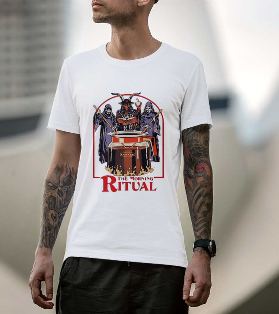 Ritual Coffee Grim Reaper Satanic Morning T-Shirt