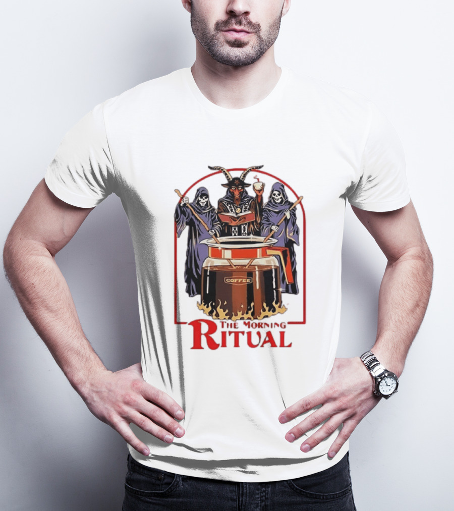Ritual Coffee Grim Reaper Satanic Morning T-Shirt