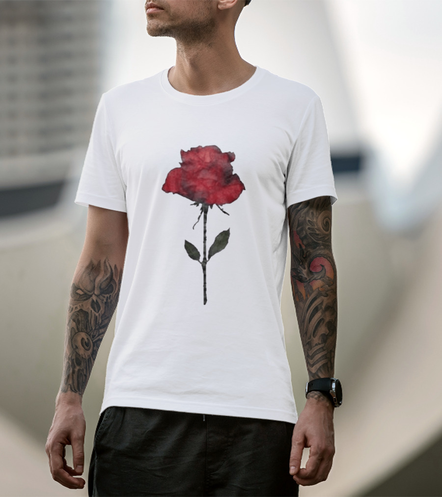 Original CORTIS Seonghyeon Acne Studios Women's Red Rose 2026 T-Shirt
