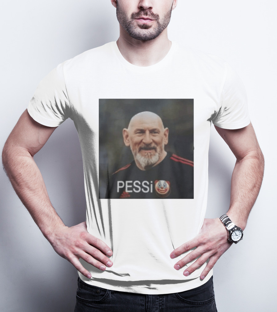 Pessi Clown Meme With AC Milan Jersey Featuring Bald Elderly Man T-Shirt