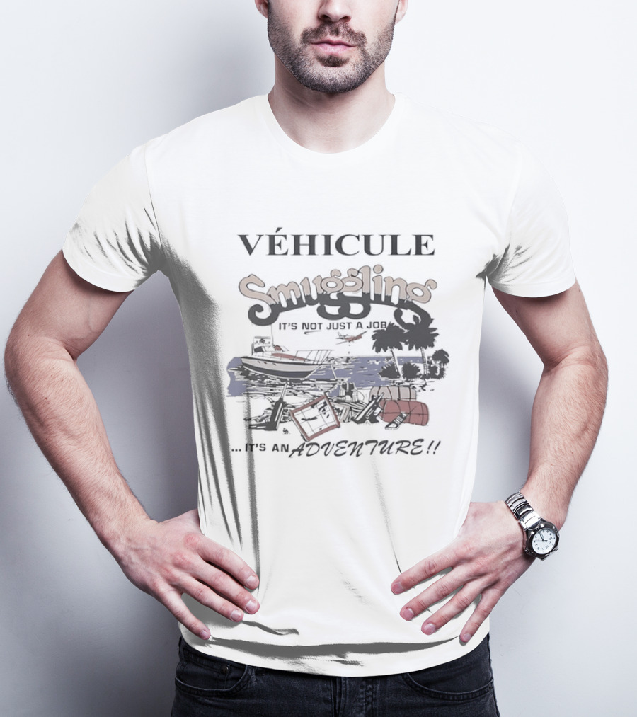Véhicule S Gling It's Not Just A Job It's An Adventure With Boats And Palm Trees T-Shirt